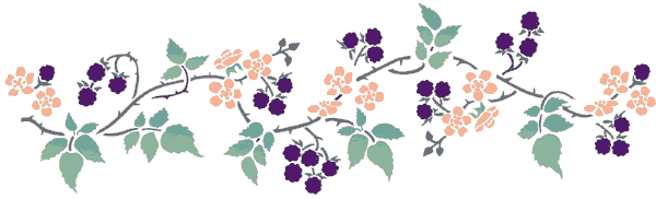 Blackberry Border Stencil from Stencil Kingdom