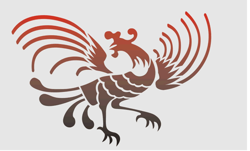 Cockerel Dance Stencil from Stencil Kingdom